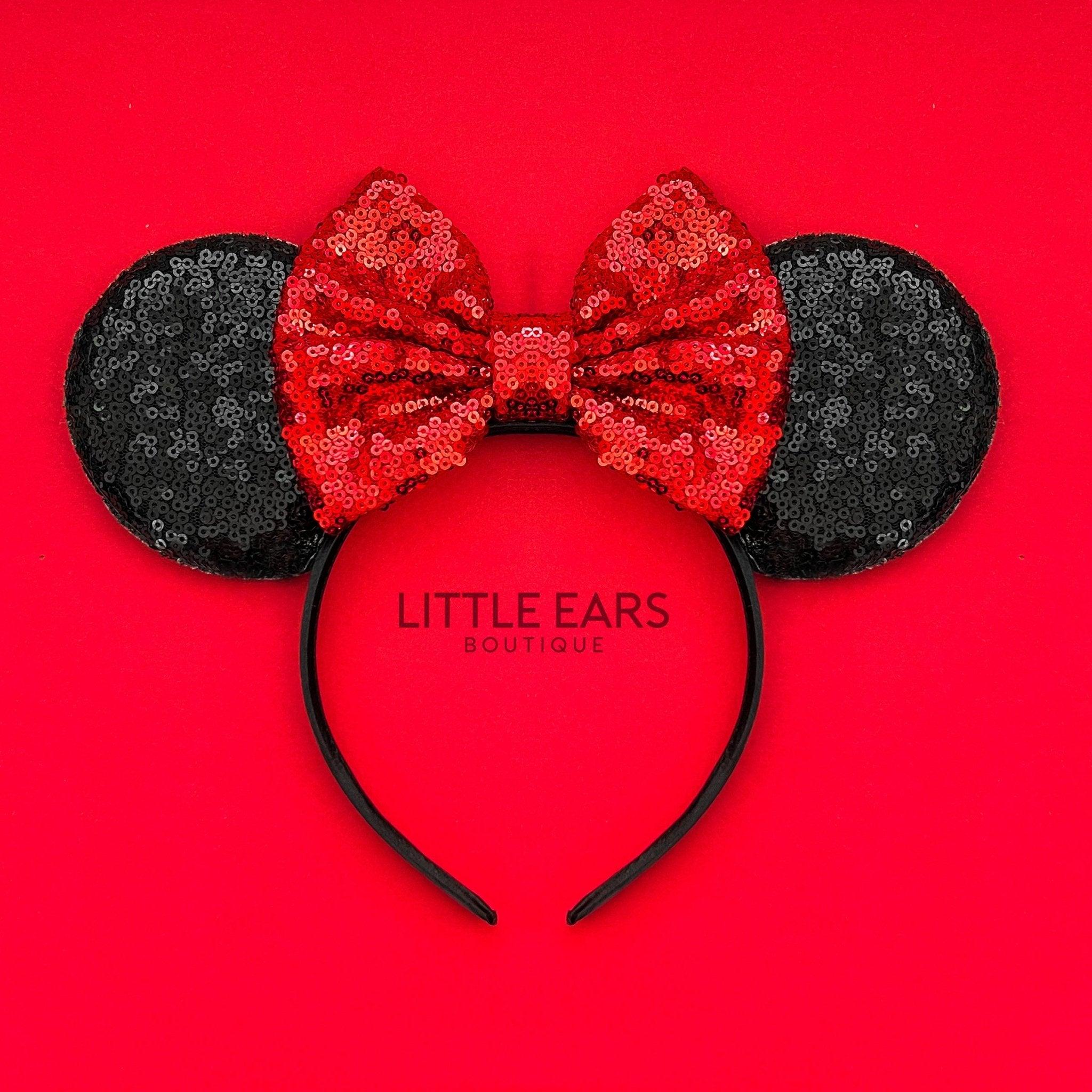 Mickey Ears - Black & Red Mickey Ears – Little Ears Boutique
