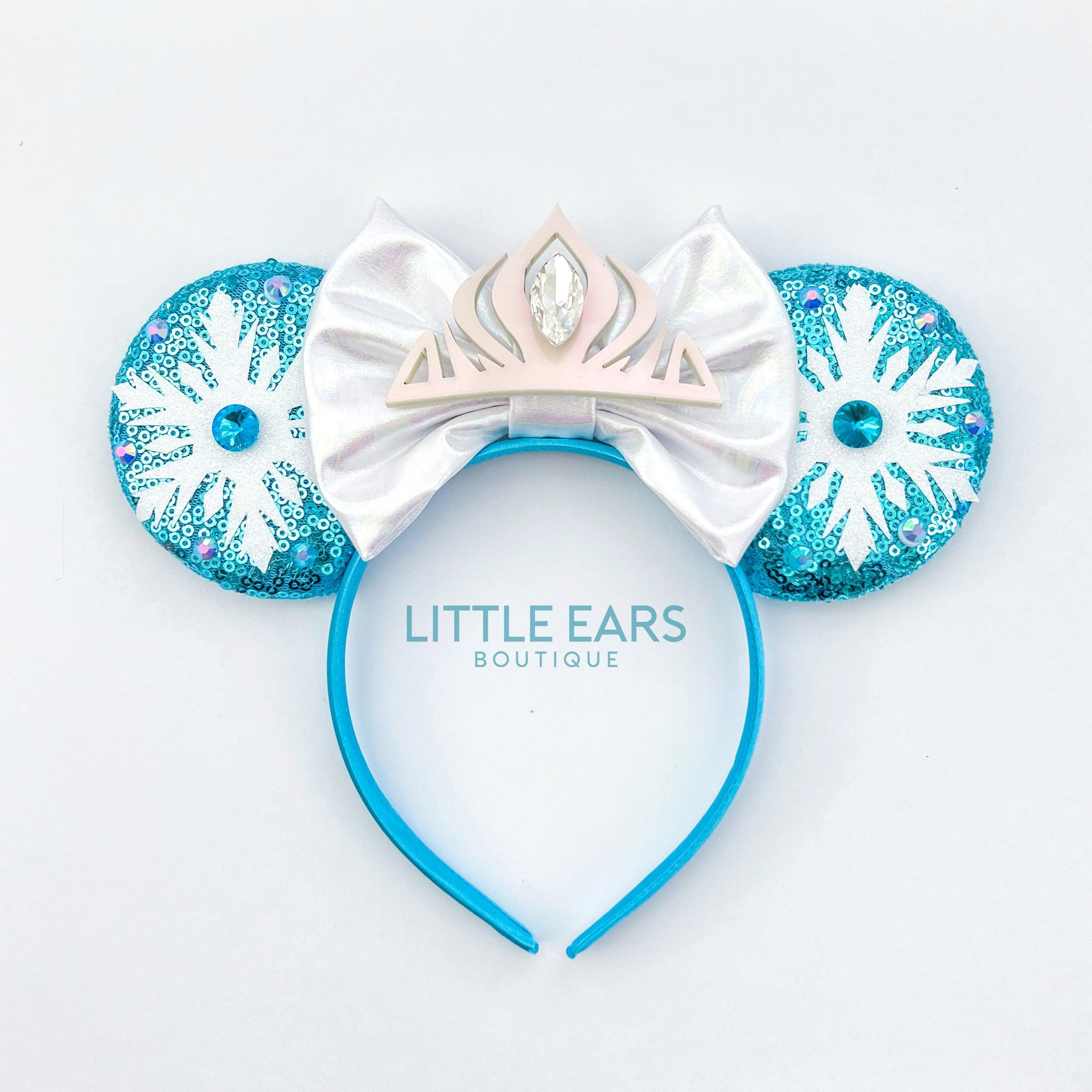 Elsa Snowflakes Mickey Ears - Mouse Ears Headband – Little Ears Boutique