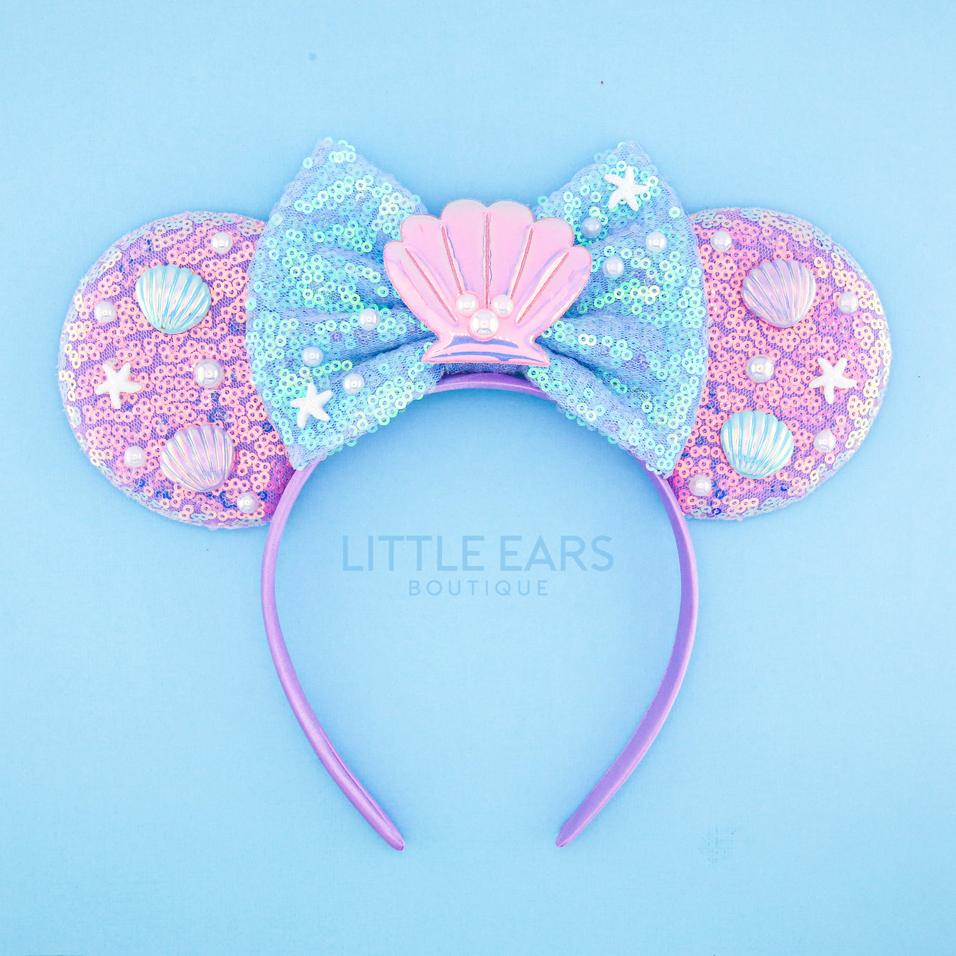 Ariel Mermaid Mickey Ears - Mouse Ears Headband - Princess Ariel Minnie ...