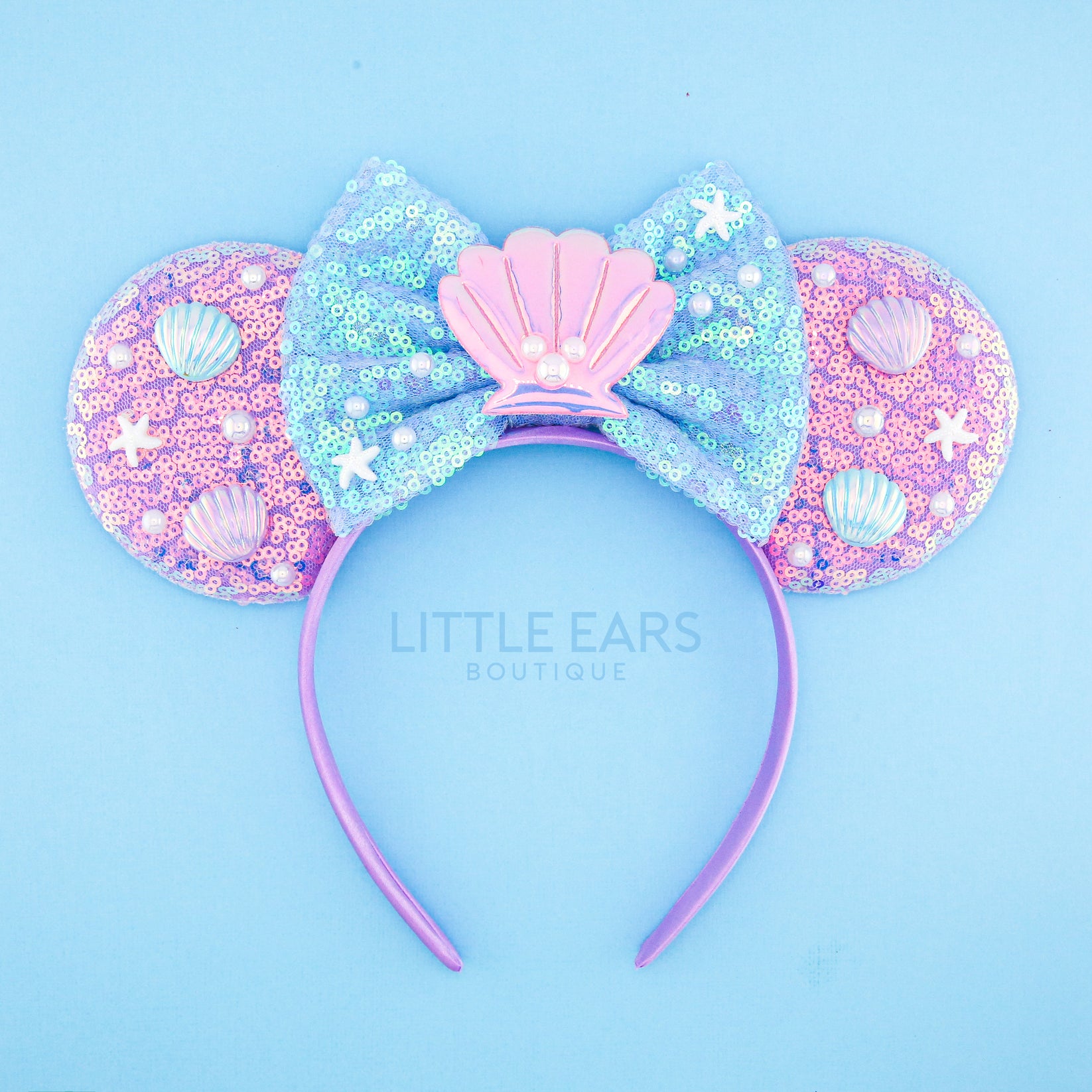Ariel Mermaid Mickey Ears - Mouse Ears Headband - Princess Ariel Minnie ...