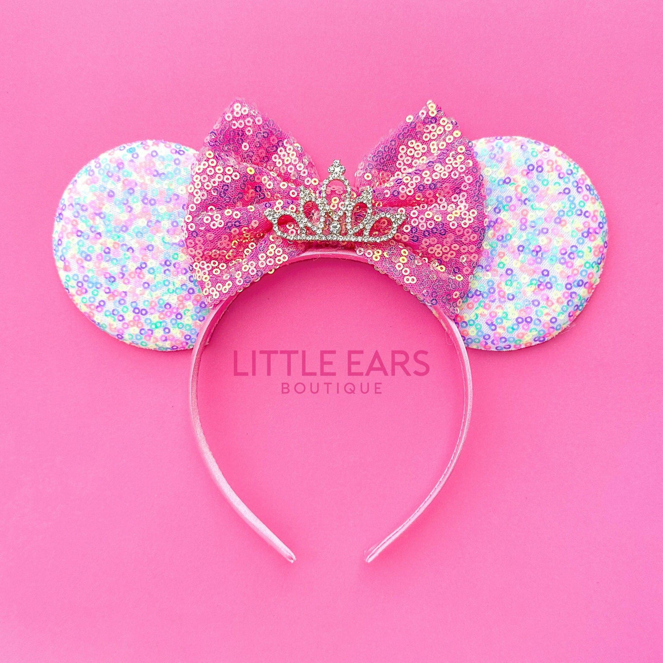 Pink Crown Mickey Ears - Mouse Ears Headband – Little Ears Boutique