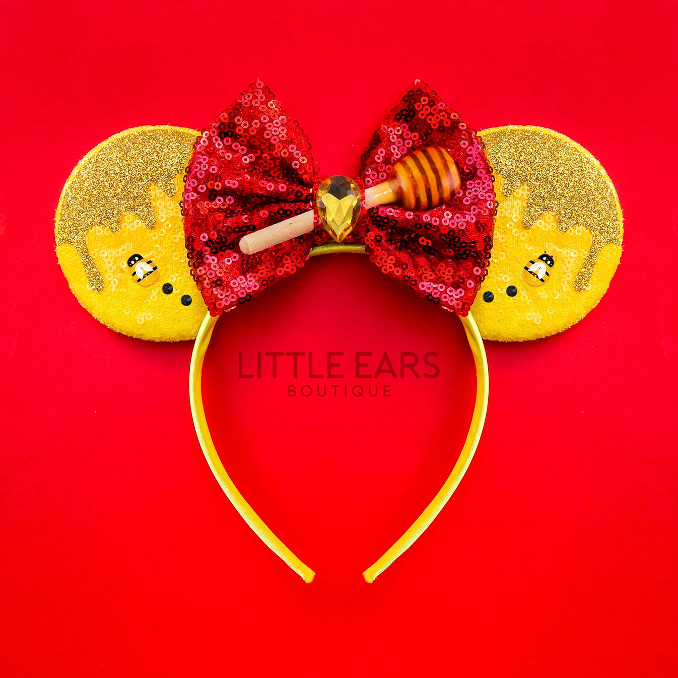 Pooh Mickey Ears - Mouse Ears Headband – Little Ears Boutique