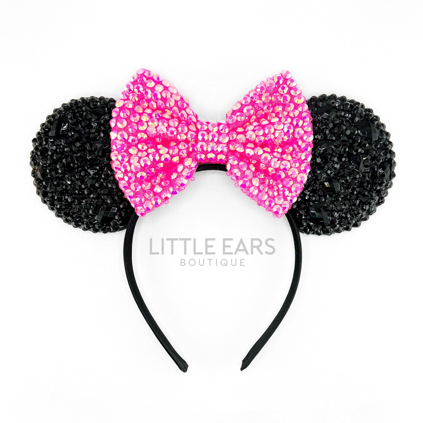 Black Rhinestone Mickey Ears - Minnie Rhinestone Mouse Ears - Mickey ...